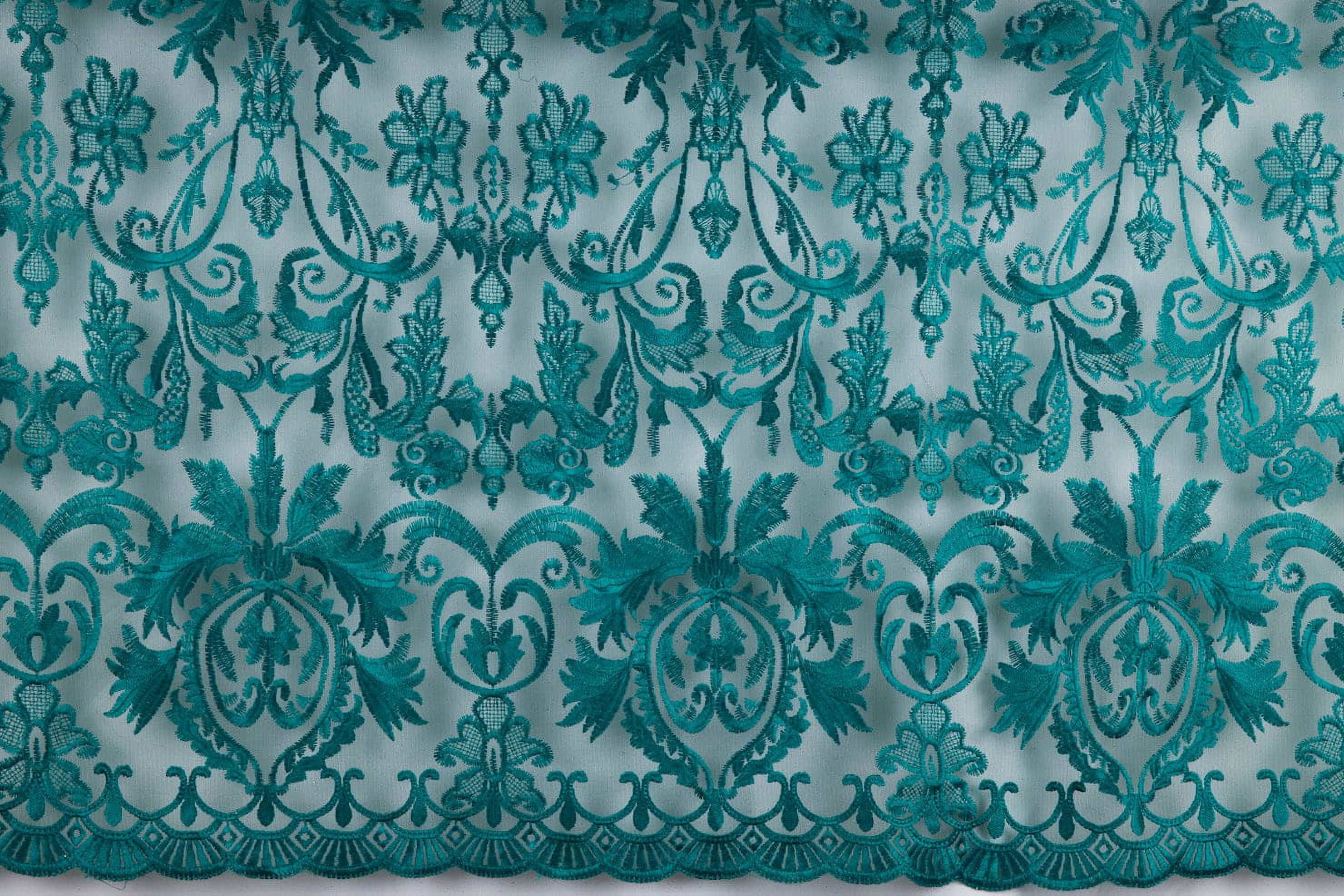 Zelouf Molly Floral Embroidery On Mesh , Sewing, DIY, Crafts Fabric by ...