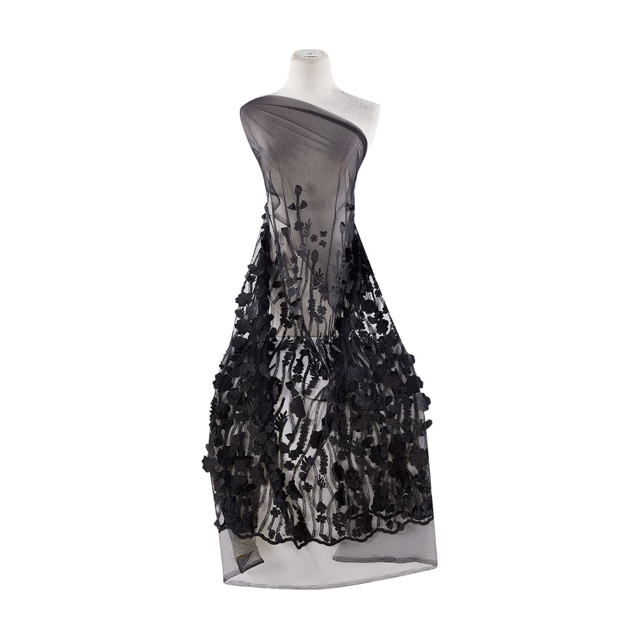 Zelouf Mora Flower On Mesh , Sewing, DIY, Crafts Fabric by the Yard ...