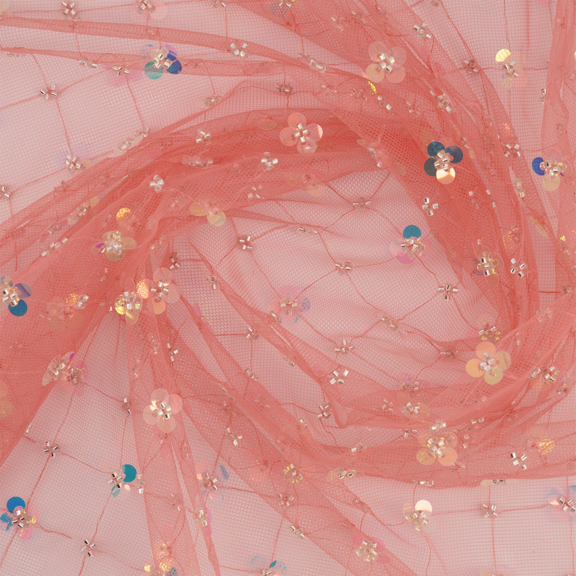 Zelouf Ophelia Beaded Sequin On Mesh , Sewing, DIY, Crafts Fabric by ...