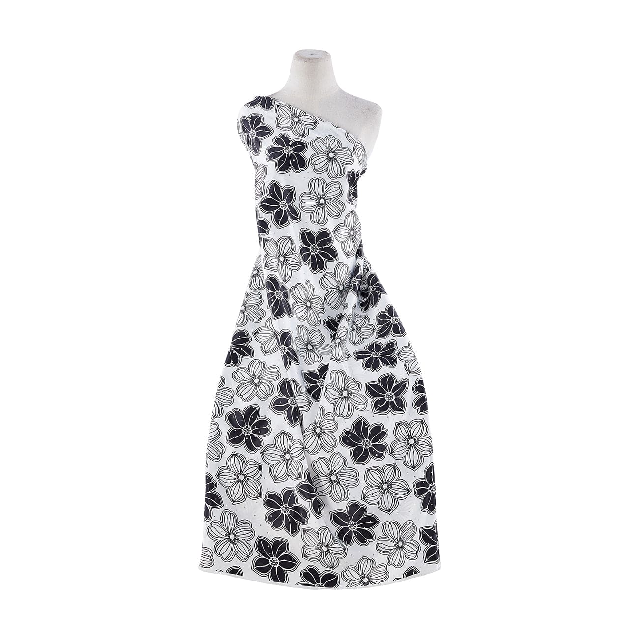 Zelouf Poppy Flower Sketch Print On Bridal Satin W/trans , Sewing, DIY ...