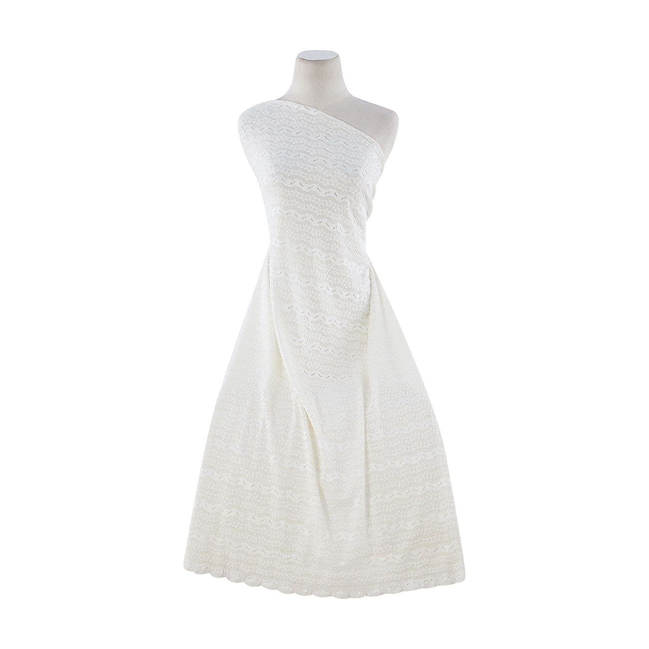 Zelouf Pucker Stripe And Eyelet Lace , Sewing, DIY, Crafts Fabric by ...