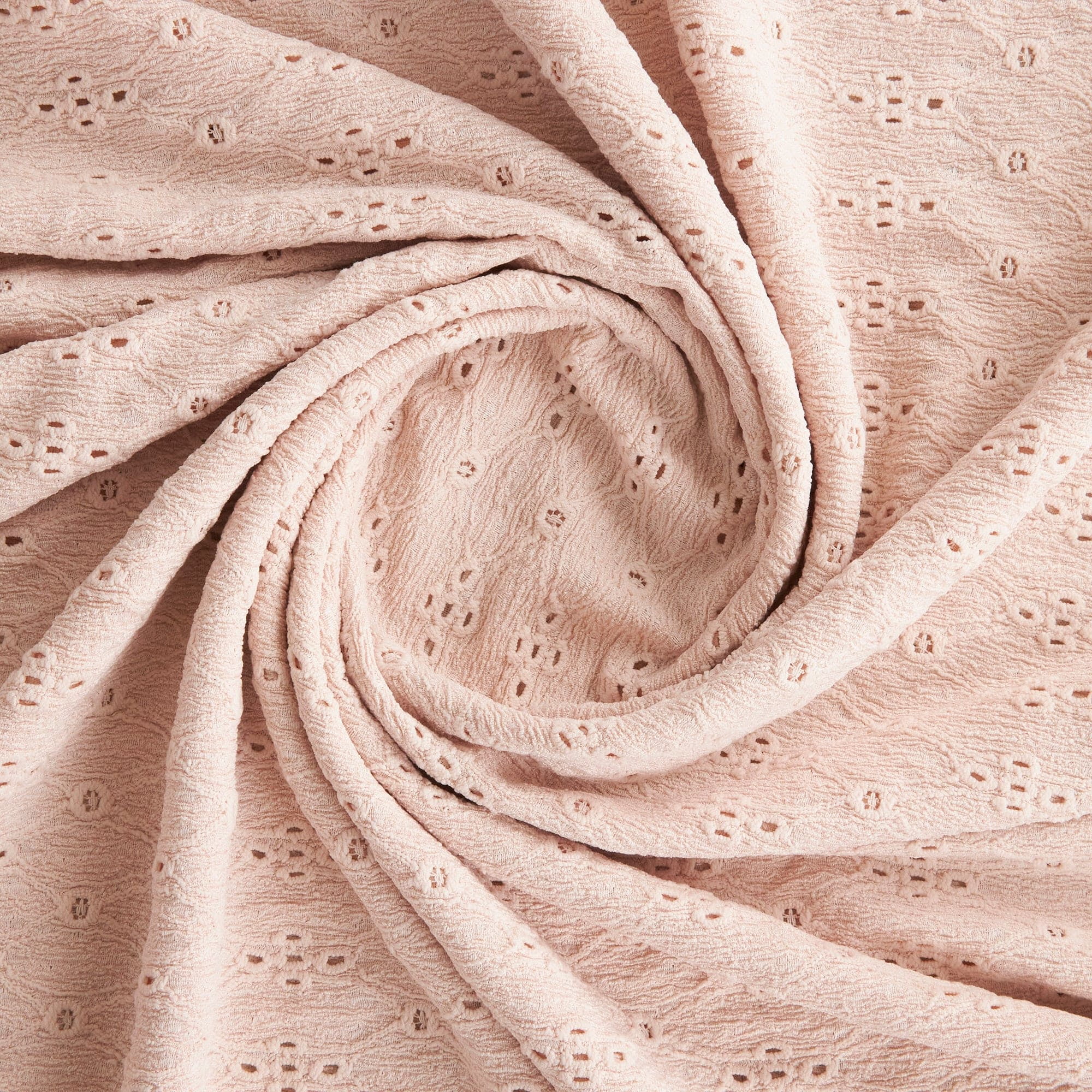 Zelouf Rachel Stretch Eyelet Knit , Sewing, DIY, Crafts Fabric by the ...