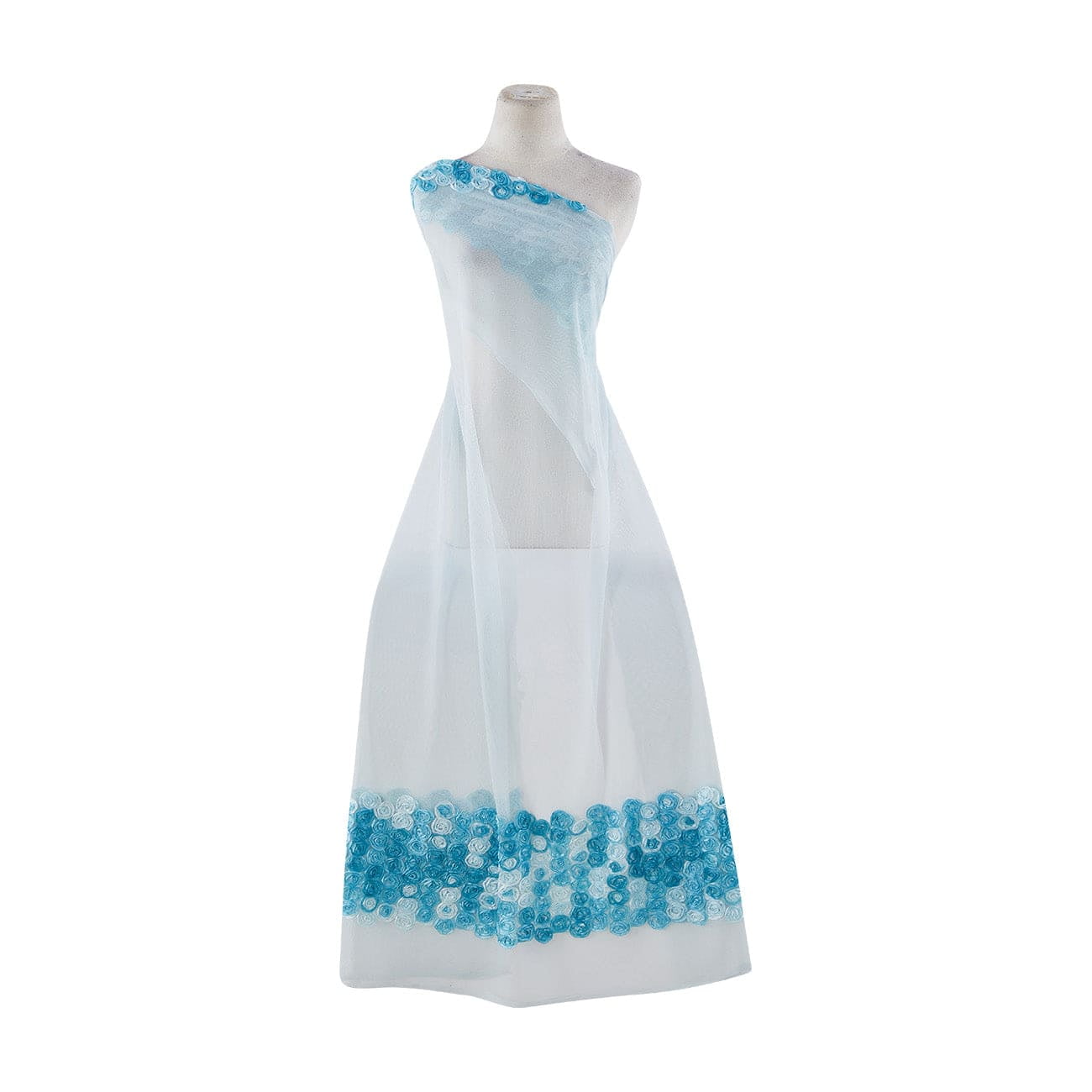 Zelouf Rose Sutash Border On Tulle , Sewing, DIY, Crafts Fabric by the ...
