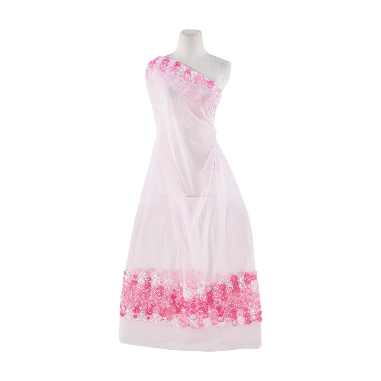 Zelouf Rose Sutash Border On Tulle , Sewing, DIY, Crafts Fabric by the ...