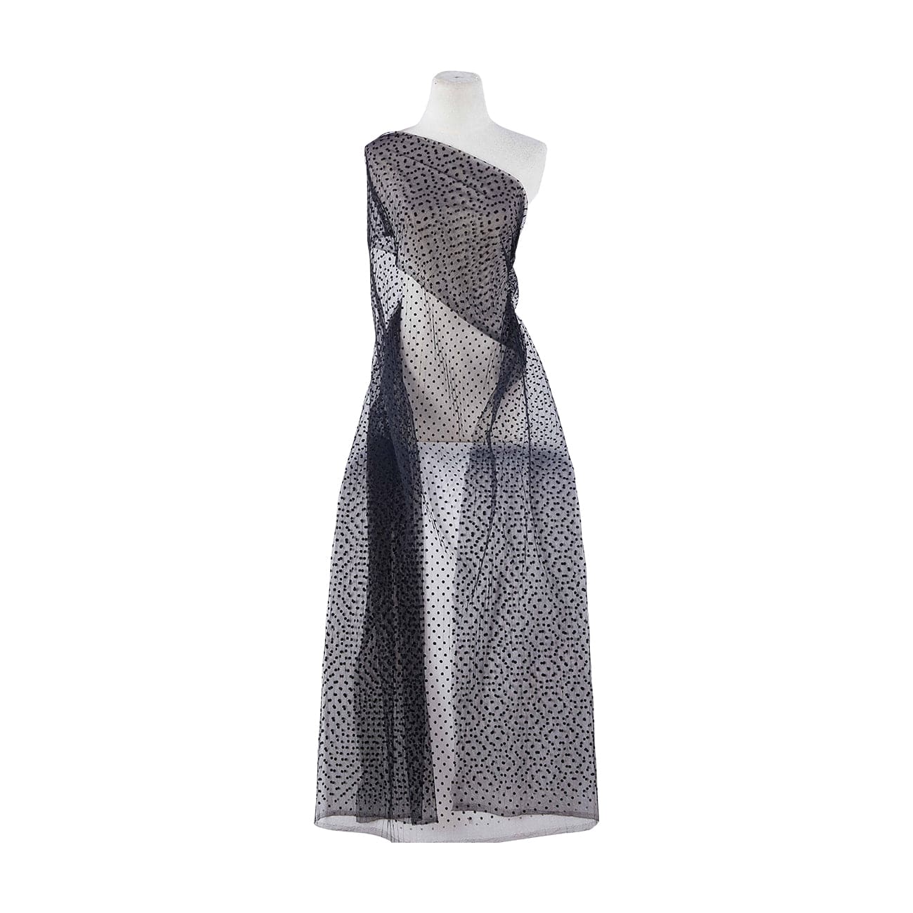 Zelouf Sarah Dot Flock Pleated Mesh , Sewing, DIY, Crafts Fabric by the ...