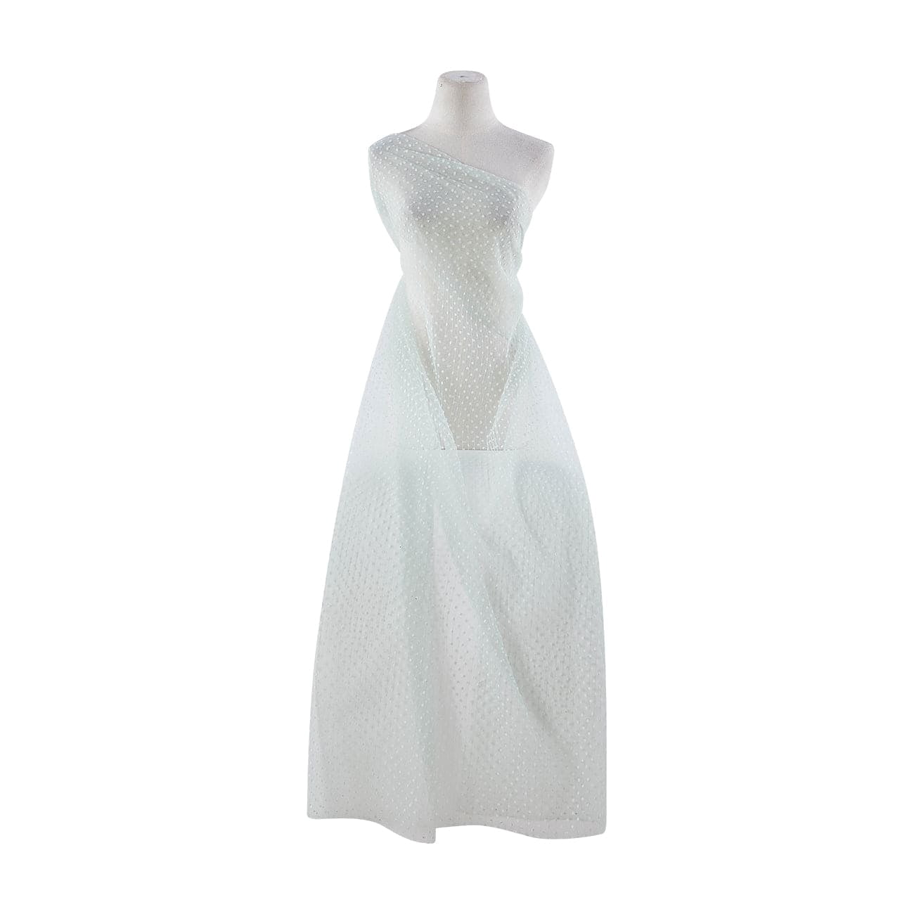 Zelouf Sarah Dot Flock Pleated Mesh , Sewing, DIY, Crafts Fabric by the ...