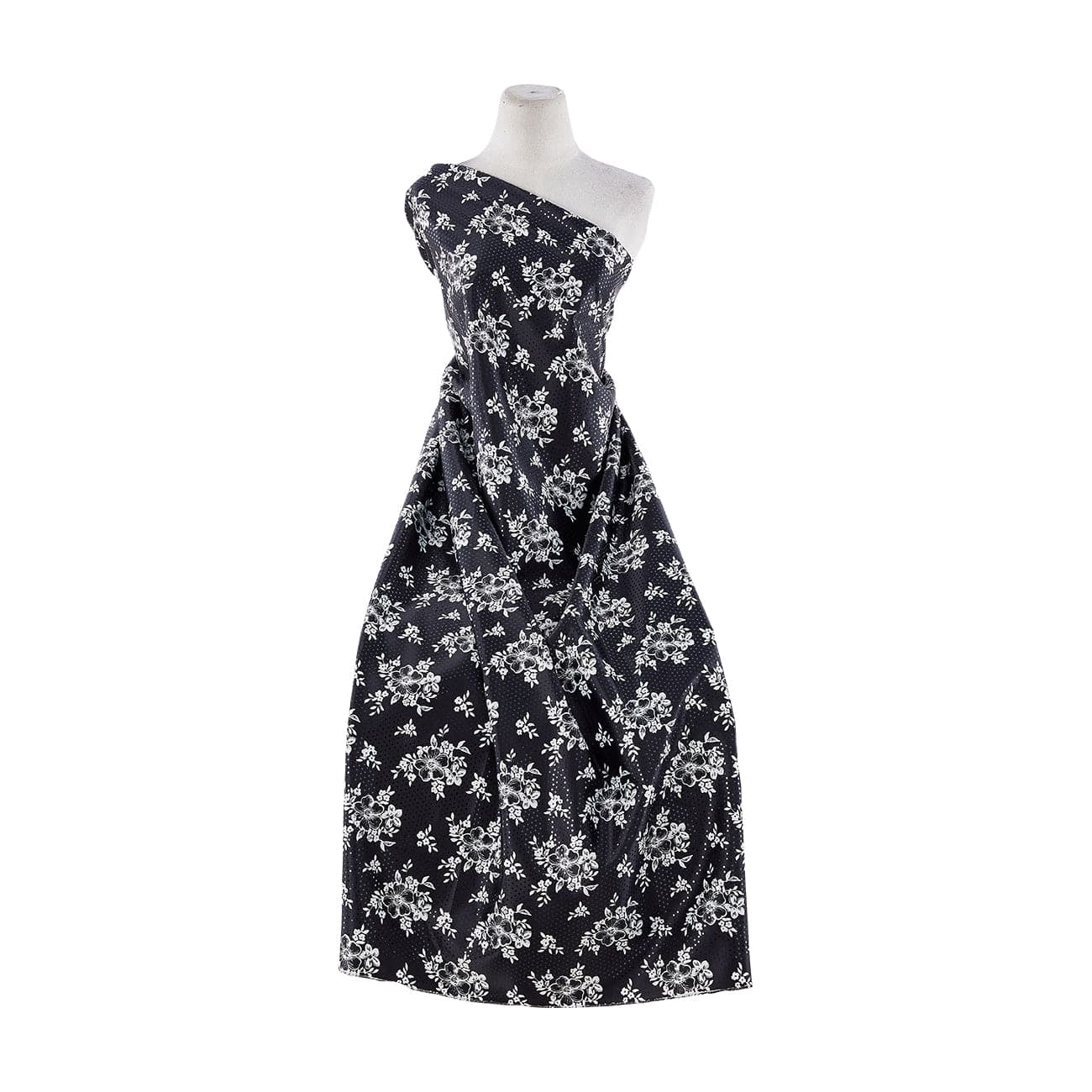 Zelouf Scattered Flowers Print On Bridal Satin W/ Trans , Sewing, DIY ...