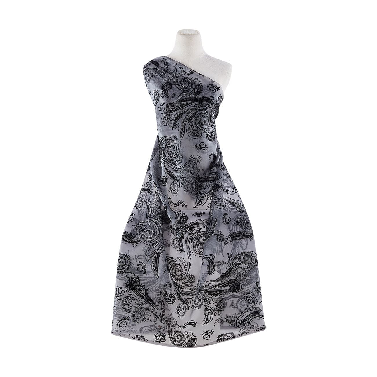 Zelouf Scroll Flock W/outline Glitter On Iri. Organza , Sewing, DIY ...