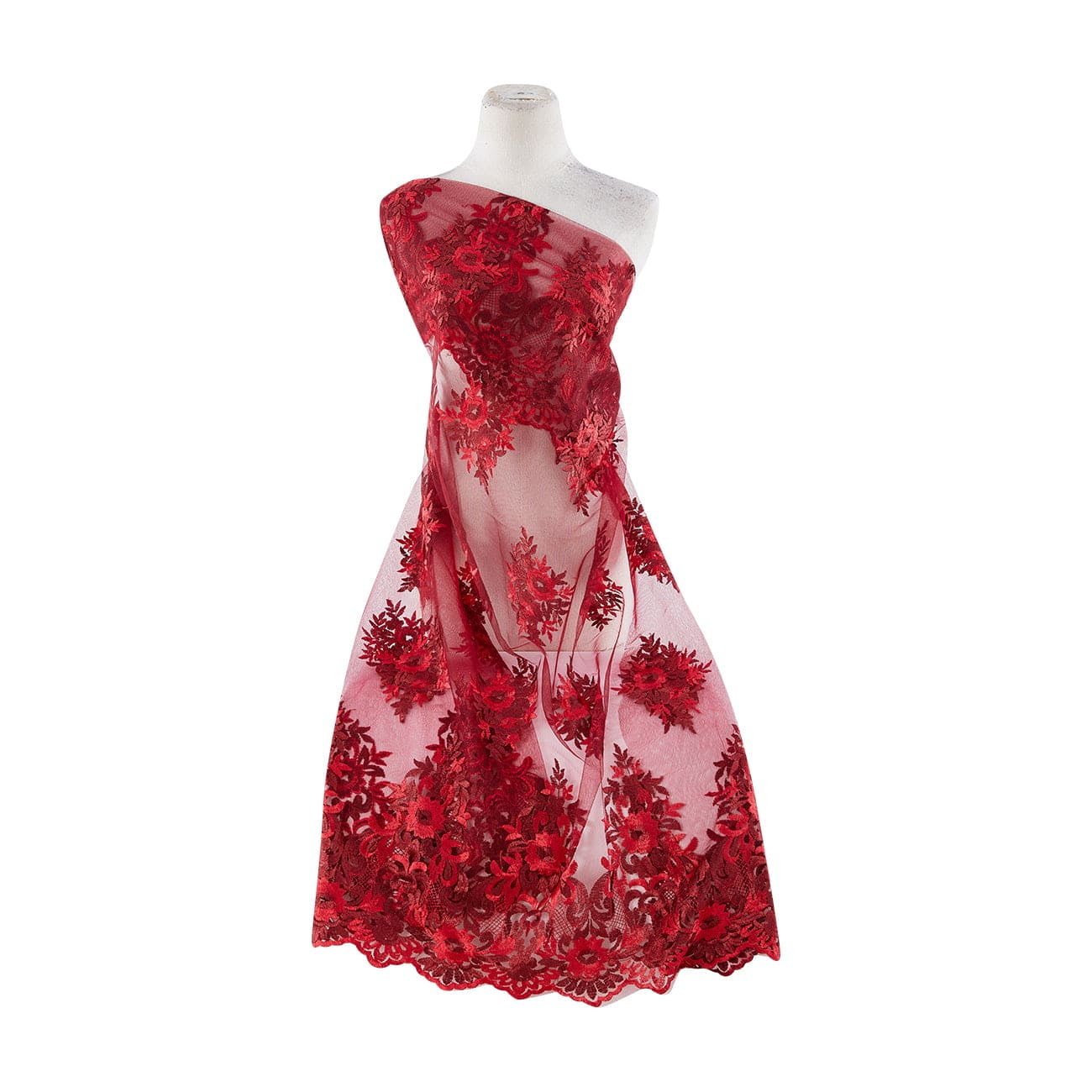 Zelouf Shauna Floral Embroidery On Mesh , Sewing, DIY, Crafts Fabric by ...