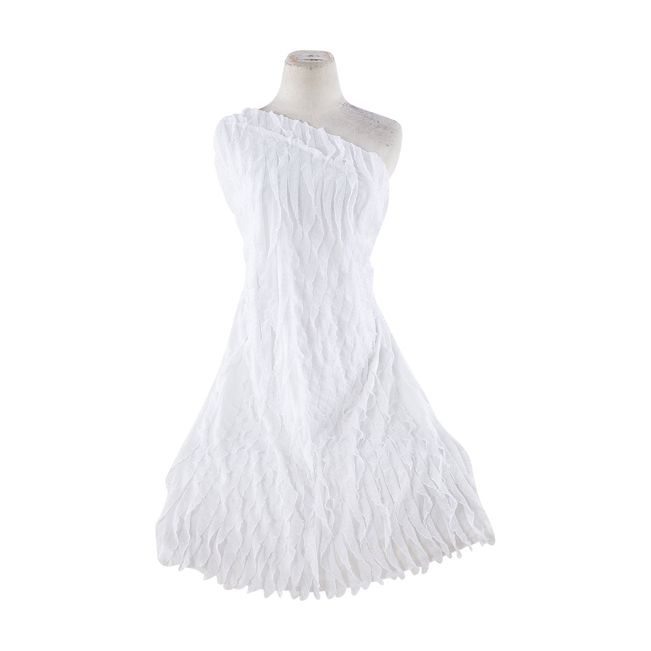 Zelouf Solid Ruffle , Sewing, DIY, Crafts Fabric by the Yard, White, 1 ...