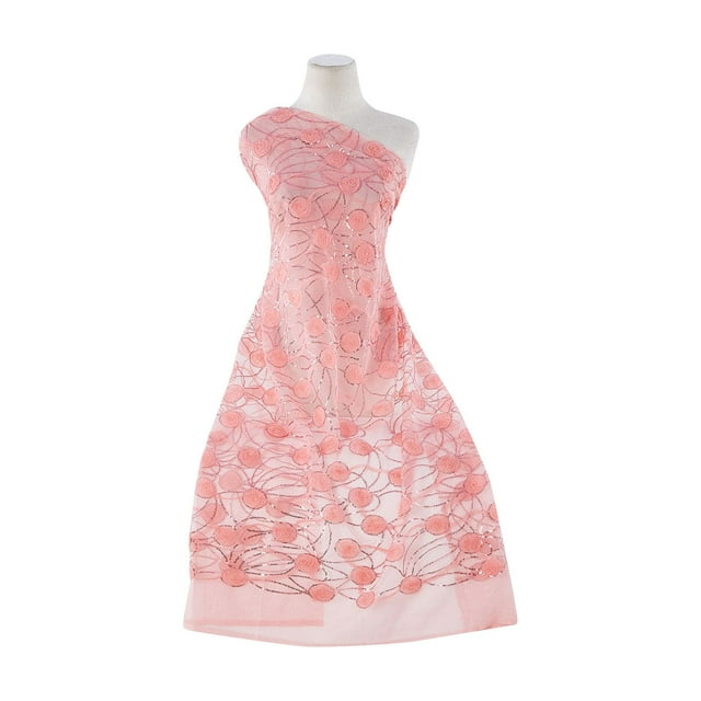 Zelouf Sutash & Sequins On Tulle , Sewing, DIY, Crafts Fabric by the ...