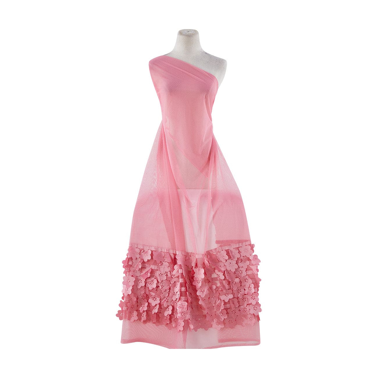 Zelouf Taffeta Flower On Tulle Single Border , Sewing, DIY, Crafts ...
