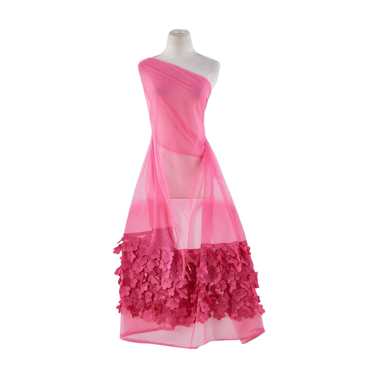 Zelouf Taffeta Flower On Tulle Single Border , Sewing, DIY, Crafts ...
