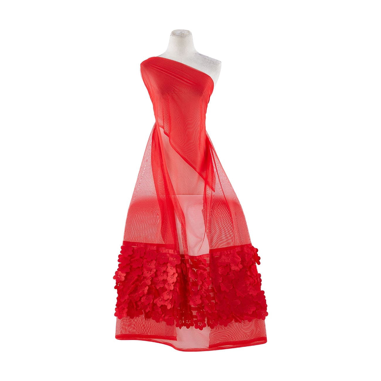 Zelouf Taffeta Flower On Tulle Single Border , Sewing, DIY, Crafts ...