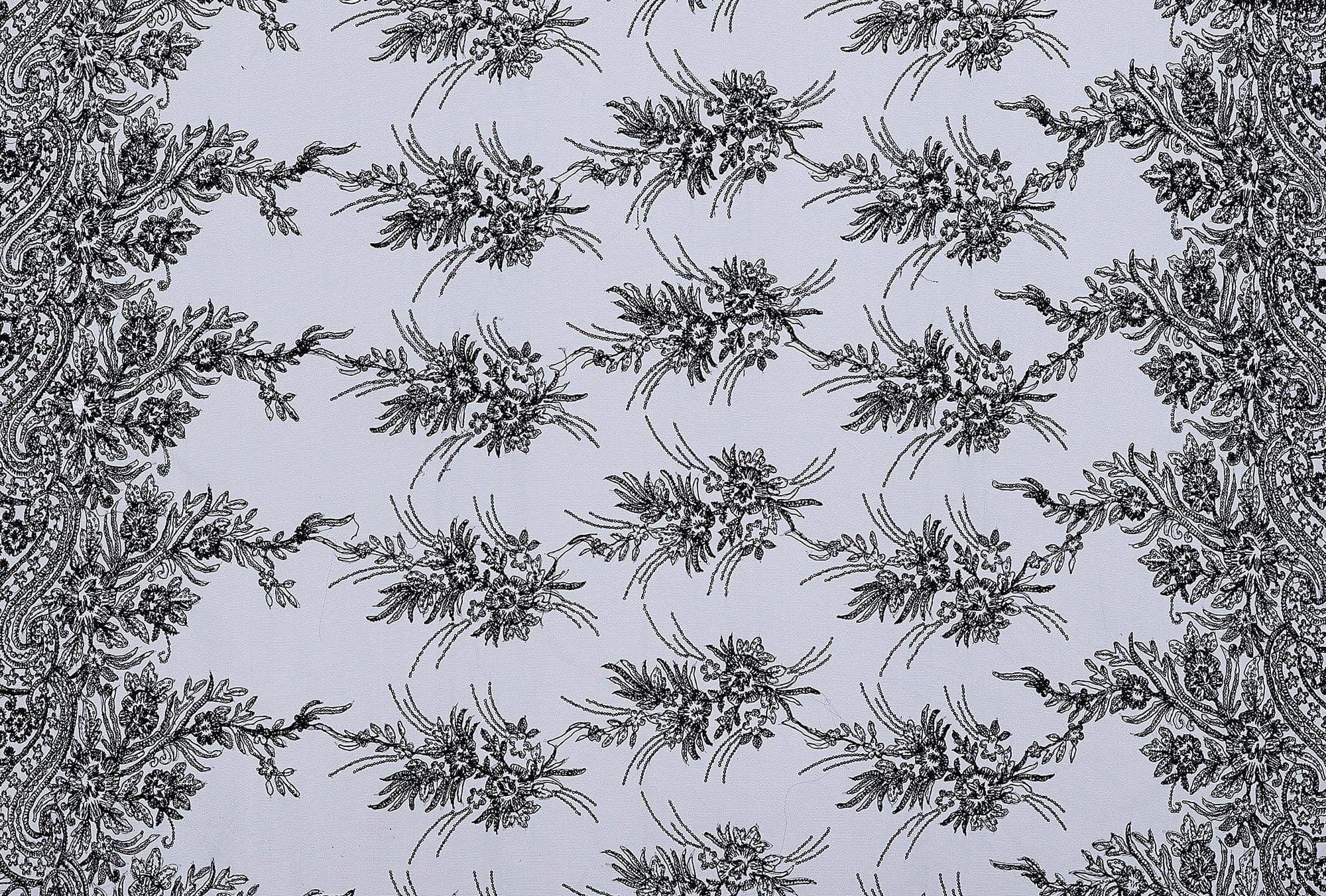 Zelouf Tera Floral Corded On Tulle W/trans , Sewing, DIY, Crafts Fabric ...
