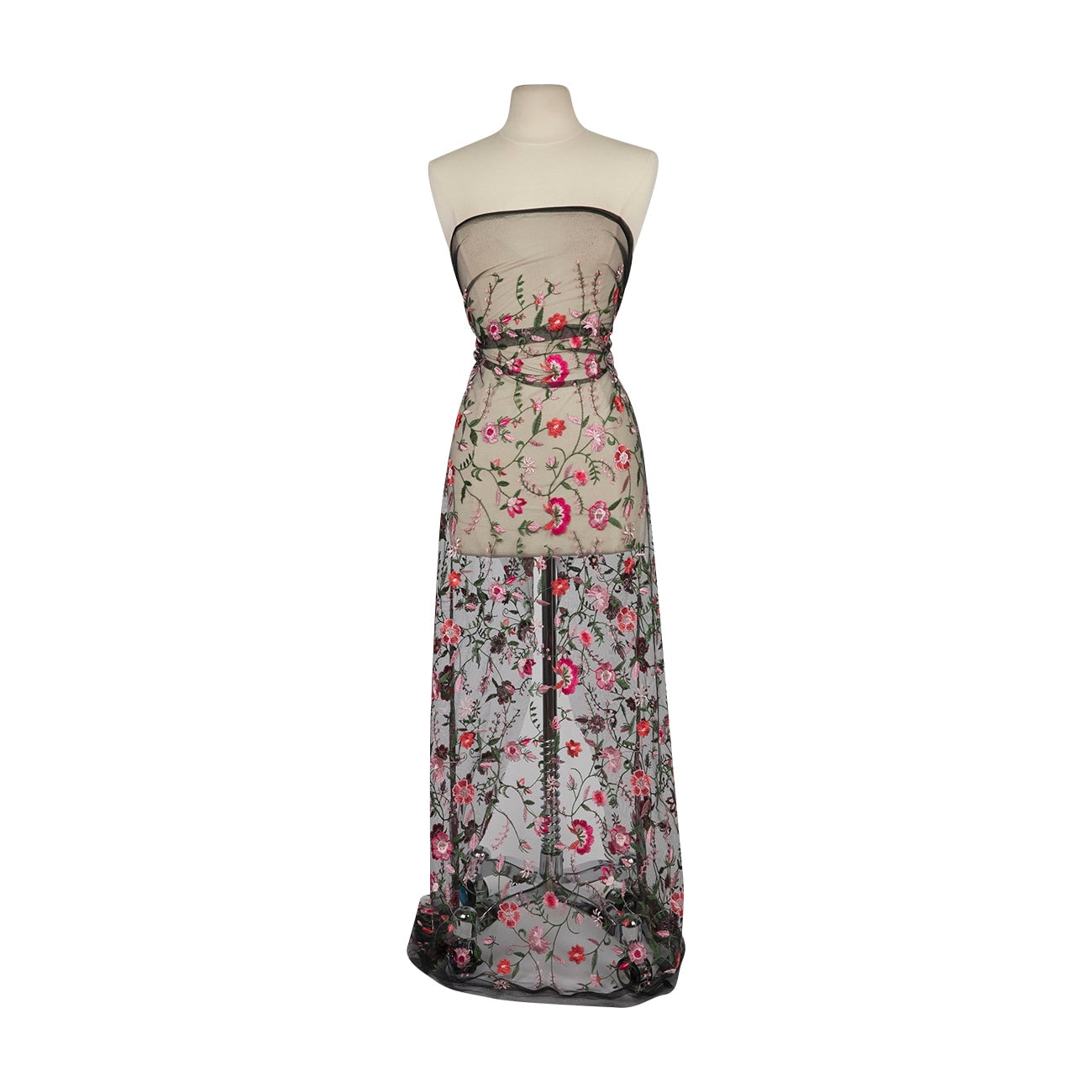 Zelouf Tilda Multi Color Floral Emb Mesh , Sewing, DIY, Crafts Fabric ...