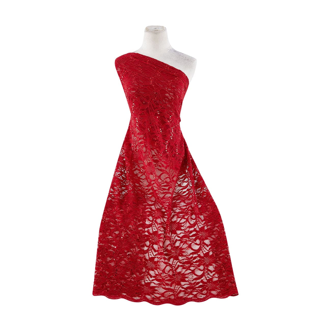 Zelouf Tonal Stretch Lace W/trans-Scallop , Sewing, DIY, Crafts Fabric ...