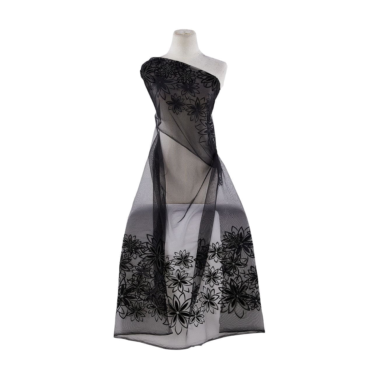 Zelouf Tulle With Double Border Flock & Outline Glitter 2X , Sewing ...