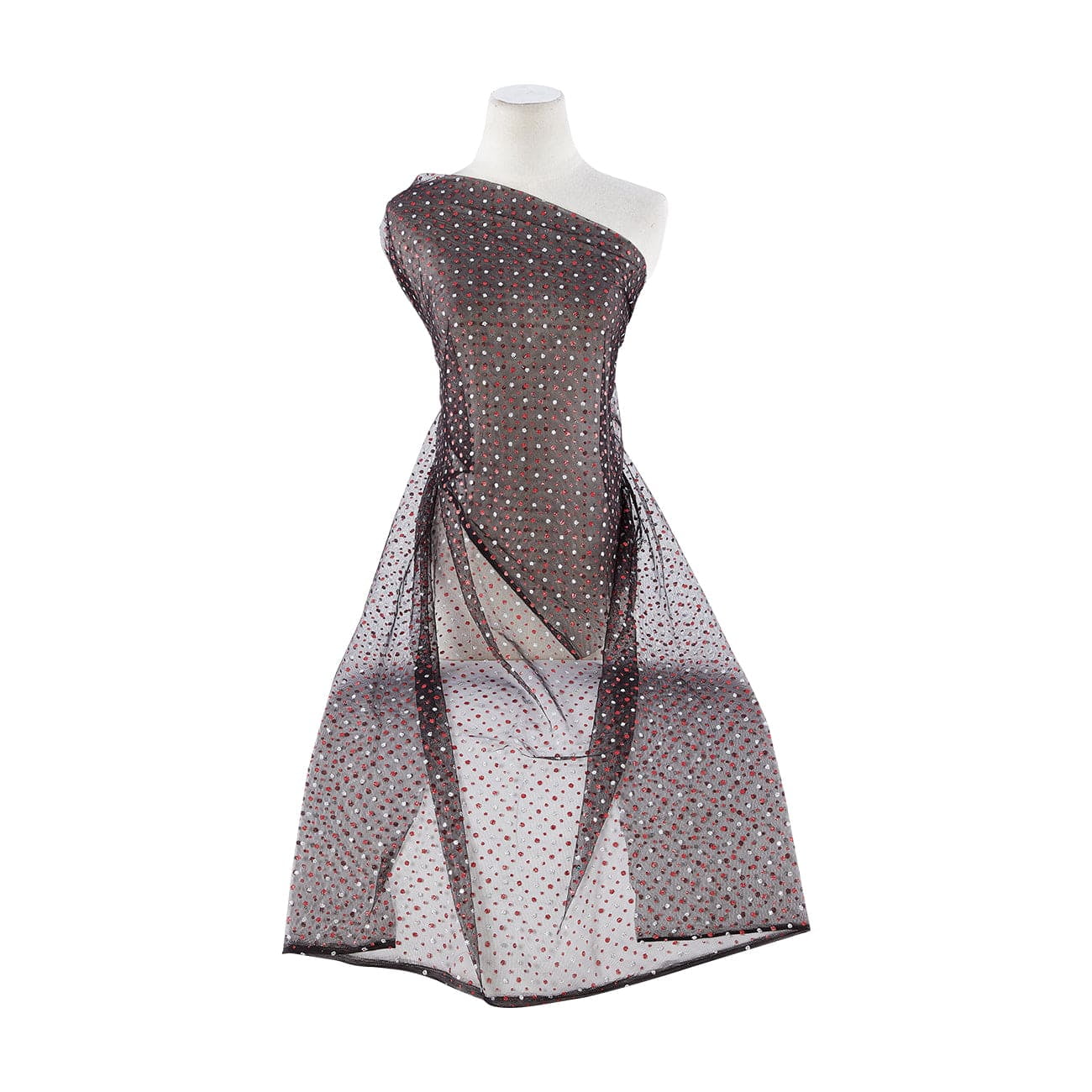 Zelouf Two-Tone Dot Glitter On Tulle , Sewing, DIY, Crafts Fabric by ...