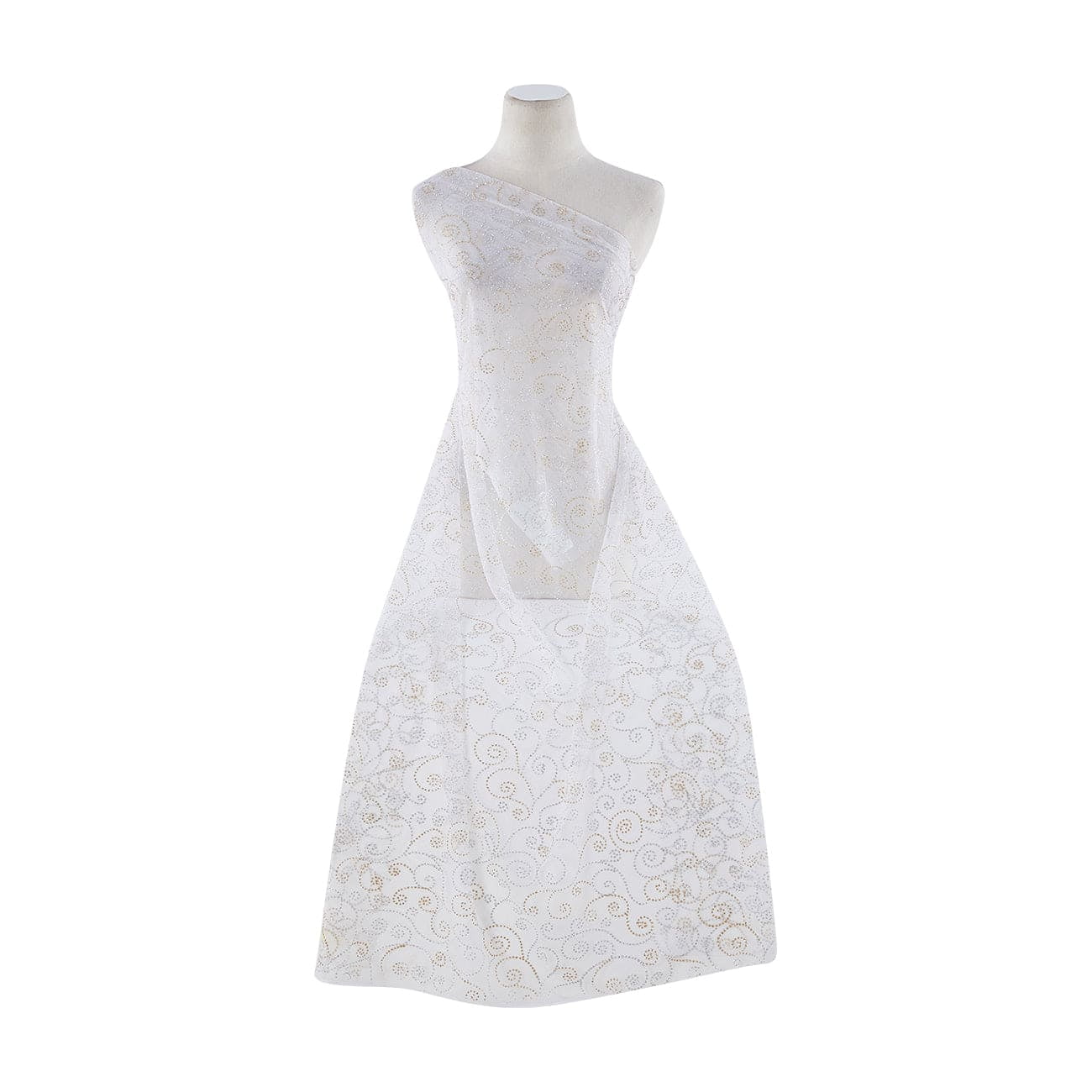 Zelouf Two-Tone Scroll Glitter On Tulle , Sewing, DIY, Crafts Fabric by ...