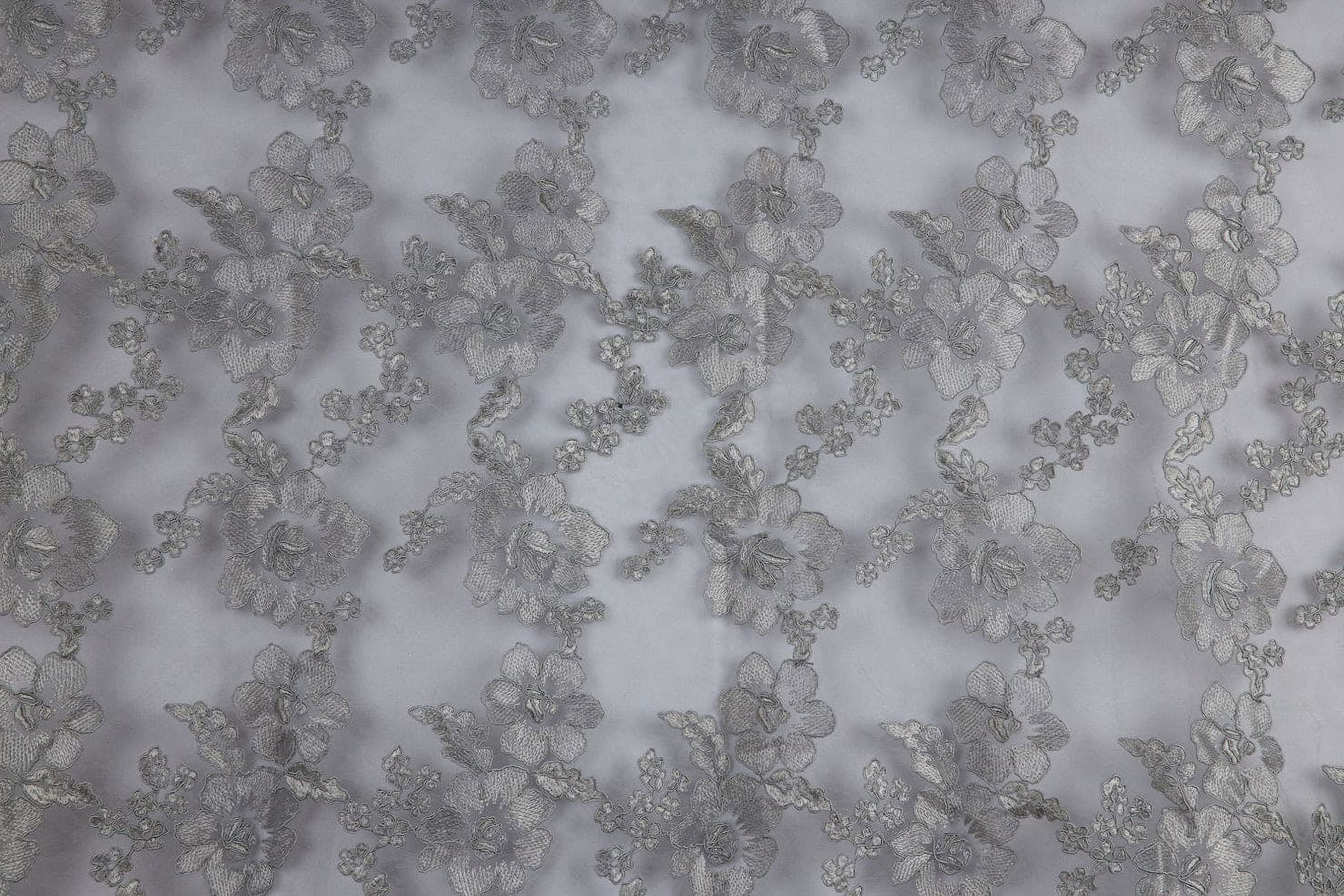 Zelouf Under the Sea Corded Embroidery Lace Mesh , Sewing, DIY, Crafts Fabric by the Yard, Dove ...