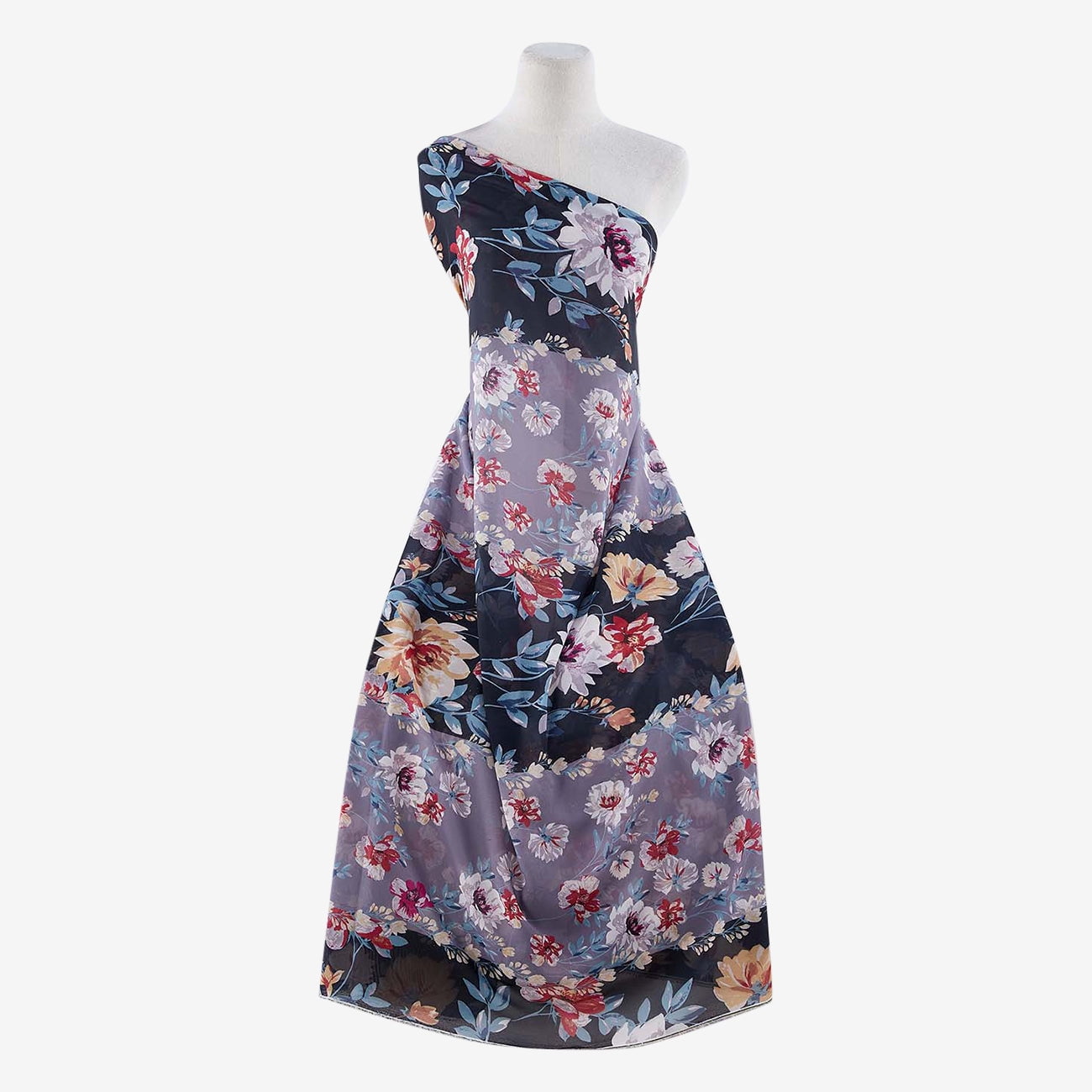 Zelouf Whimsy Floral High Multi Chiffon , Sewing, DIY, Crafts Fabric by ...