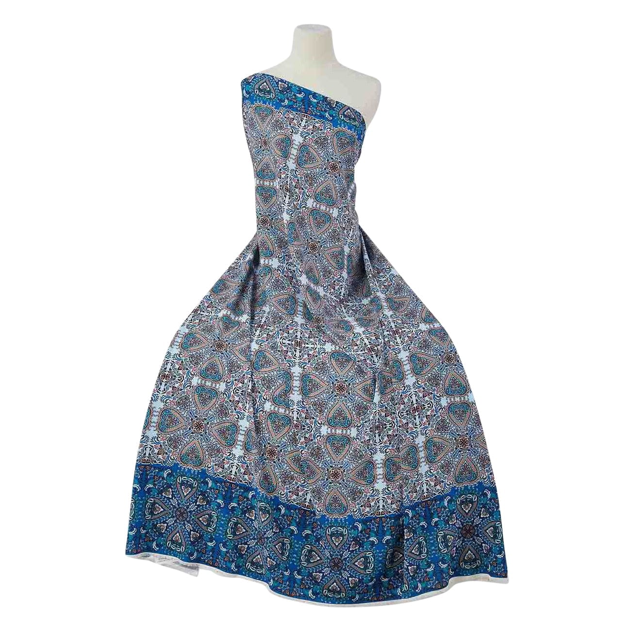 Zelouf Wonderland Paisley Border On Belle Crepe , Sewing, DIY, Crafts ...