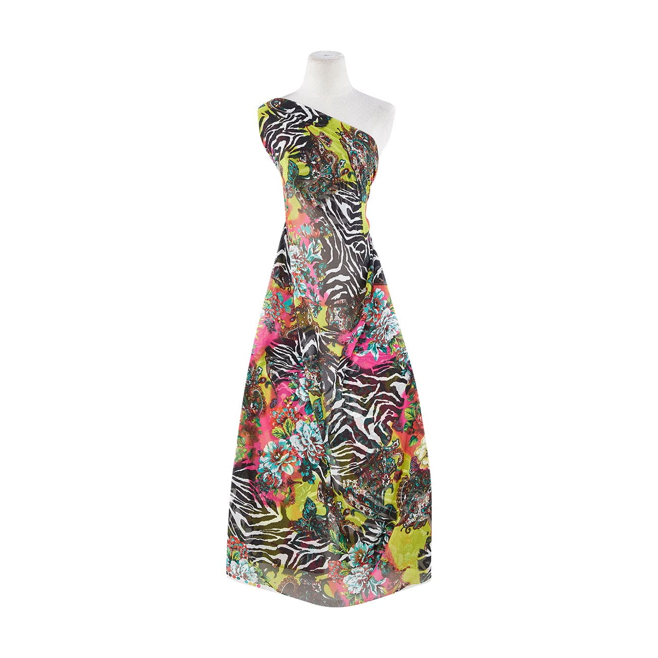 Zelouf Zebra Paisley Floral Print On High Multi Chiffon , Sewing, DIY ...