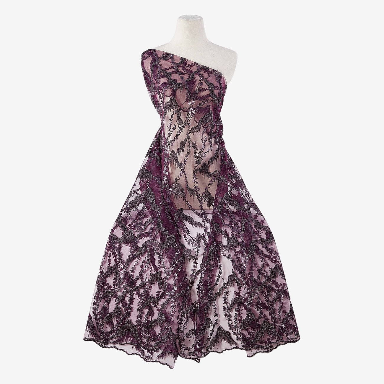 Zelouf Zoey Sequin Lurex Embroidery Mesh , Sewing, DIY, Crafts Fabric ...