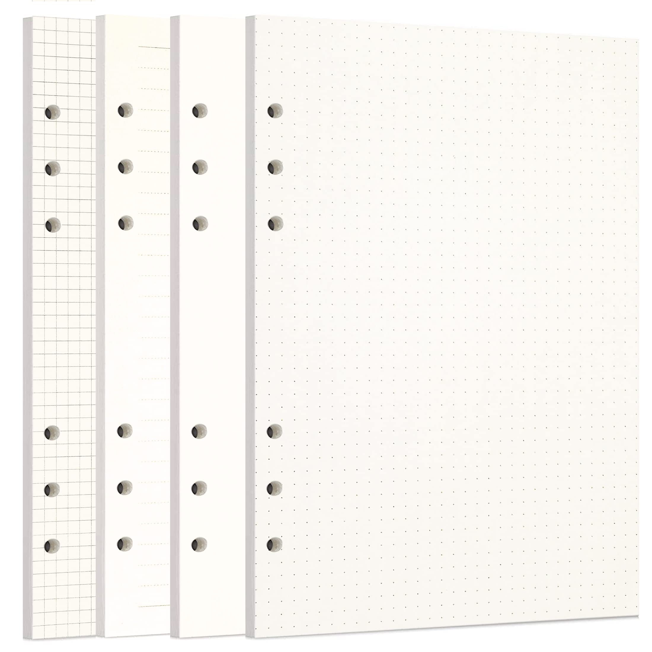Zelten 1 Pack A5 80 Sheets/160 Pages 4 in 1 Lined Squared Dotted Blank ...