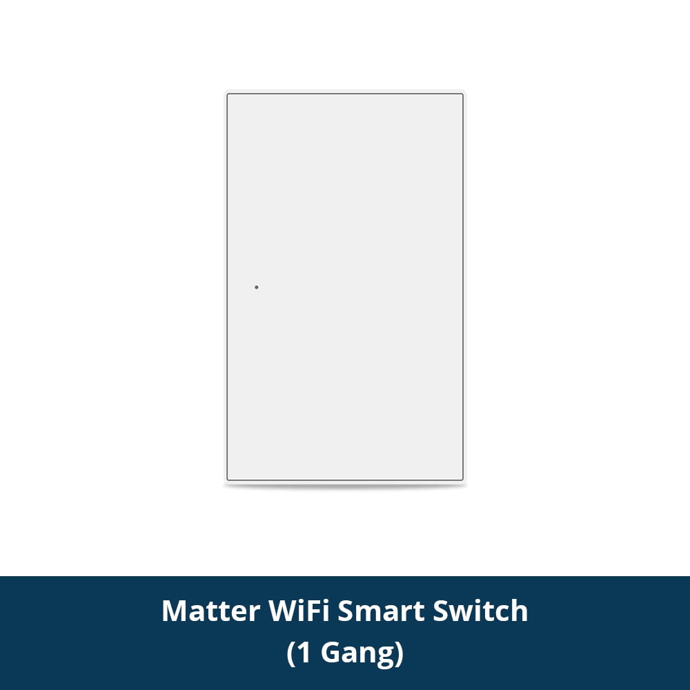 Zemismart Matter WiFi 1 Gangs Smart Wall Light Switch Neutral Required ...