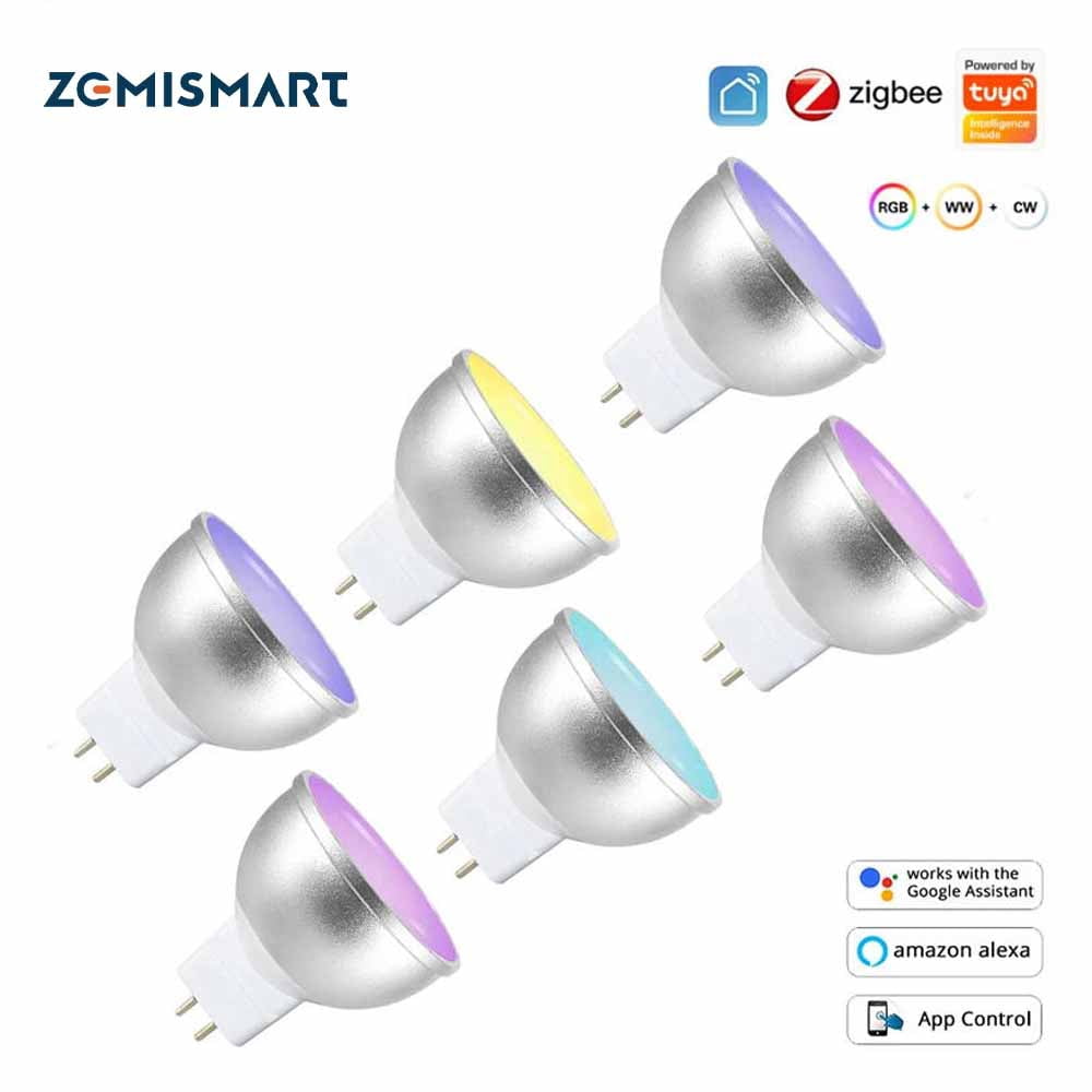 Zemismart Smart Light Bulb, Zigbee 3.0 RGBCW Dimmable LED Bulb, Work ...