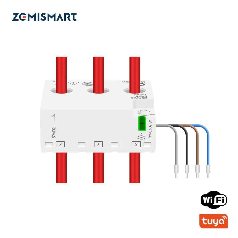 Zemismart Tuya Zigbee 3 Phase Electric Energy Meter 63a Smart Power