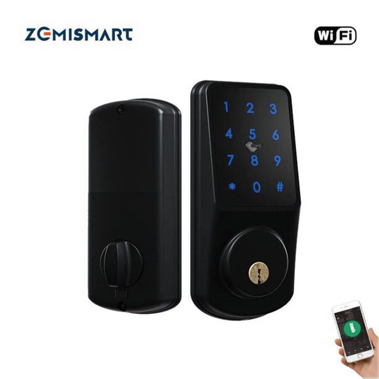 Zemismart WiFi Electronic Door Lock, APP/Password/IC Cards/Key, Smart ...
