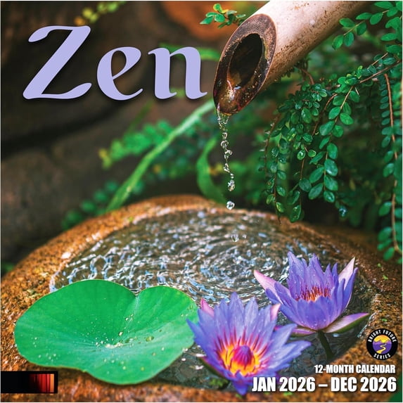 Zen 2026 Wall Calendar 12 Month | 12" x 24" Open | Thick & Sturdy Paper ...