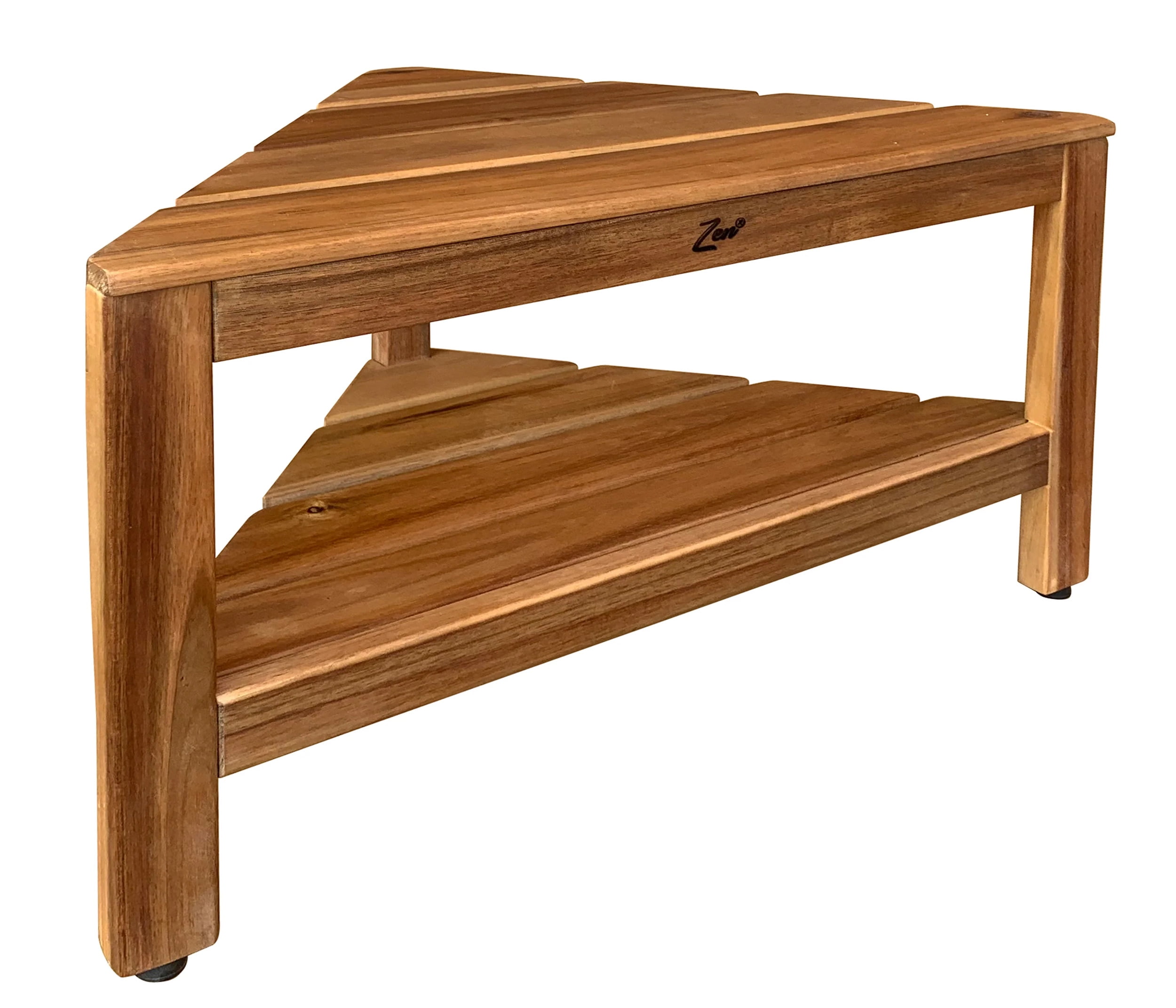 Zen® Acacia Wood 28” Corner Shower Bench With Shelf - Walmart.com