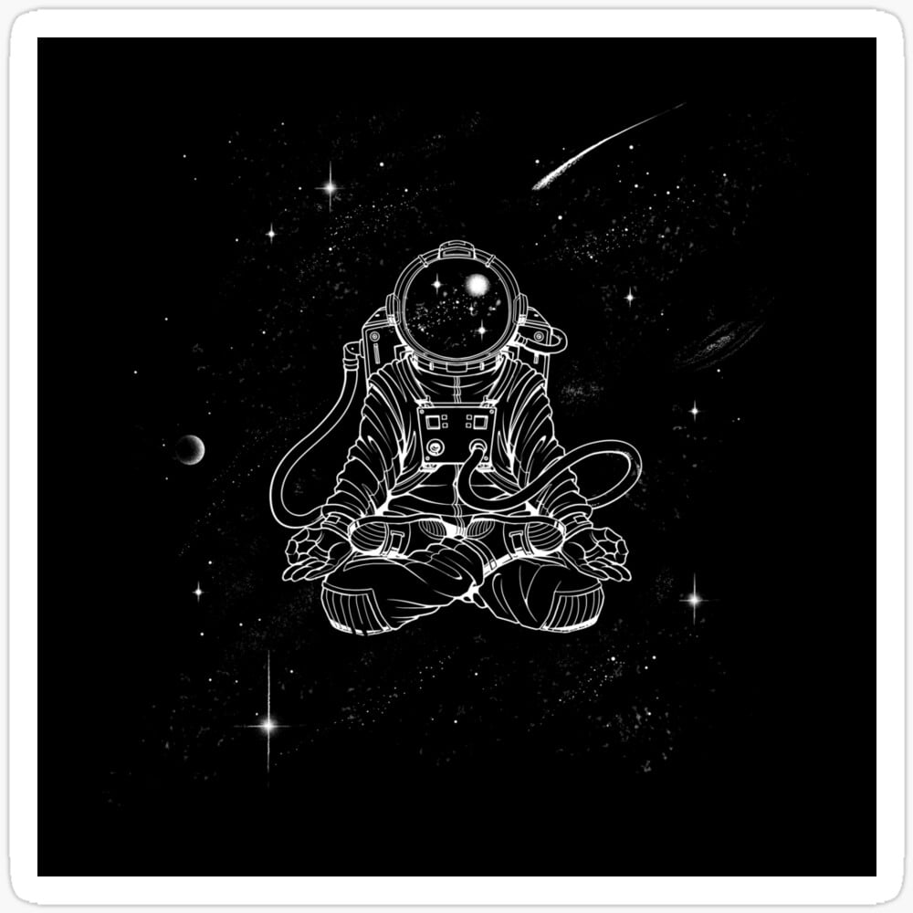 Zen Astronaut Sticker Phone Decal Water Bottle Stickers Car Decals ...