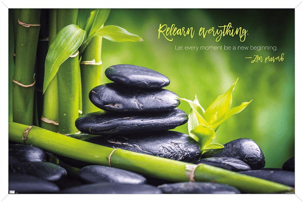 Zen - Bamboo Wall Poster, 22.375" x 34", Framed - Walmart.com
