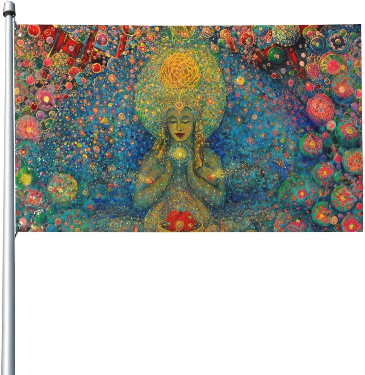 Zen Buddha Trippy Flag Outdoor Garden Flag Breeze Flag Home House Flags ...