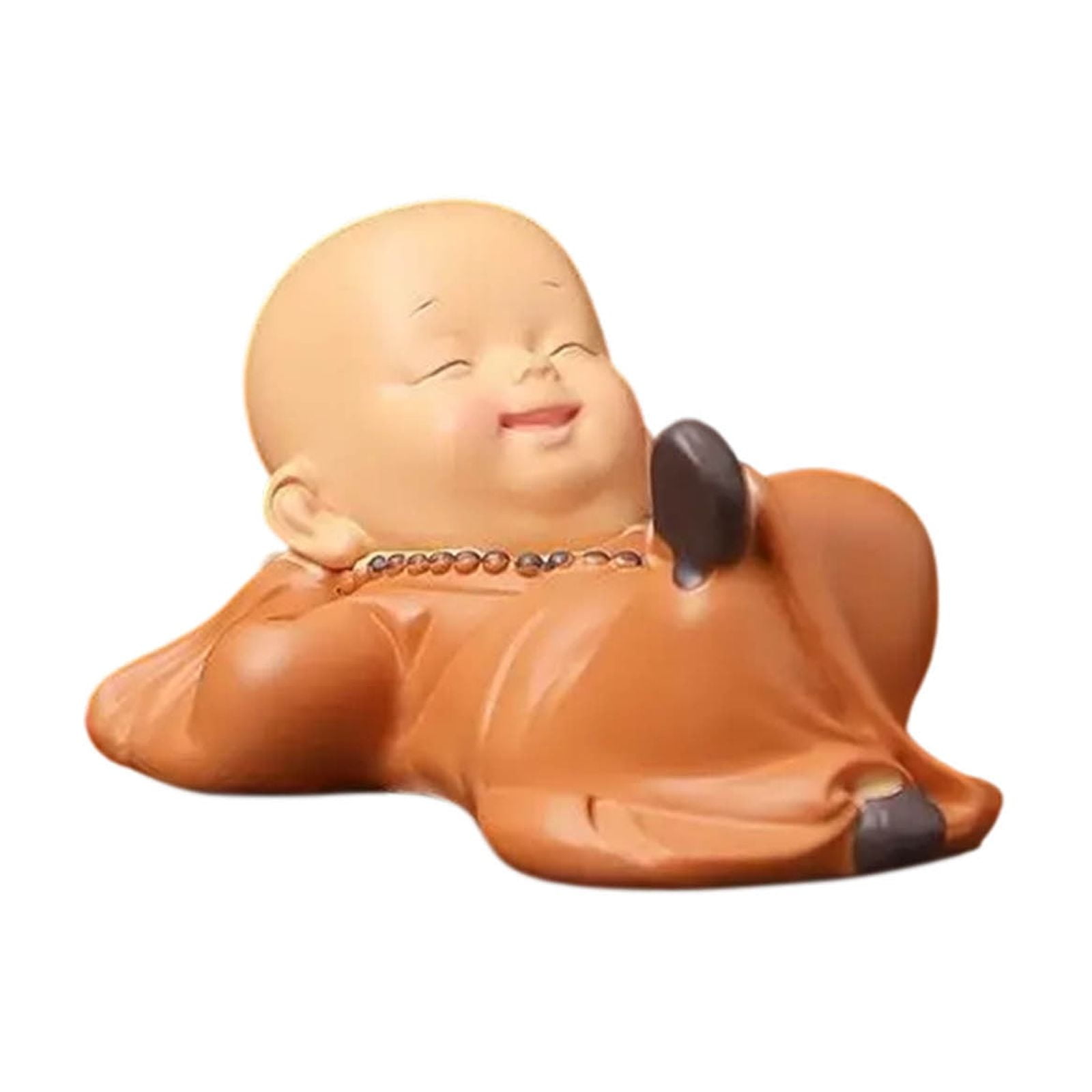 Zen Buddhist Monk Resin Figurine - Handcrafted Desktop Ornament ...