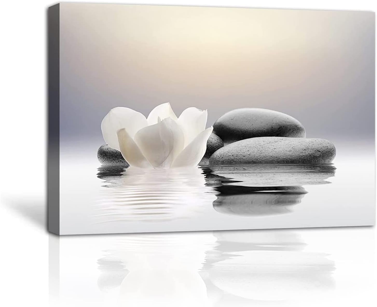 Zen Canvas Wall Art Lotus Flowers and Stones Spa Pictures Wall Decor ...