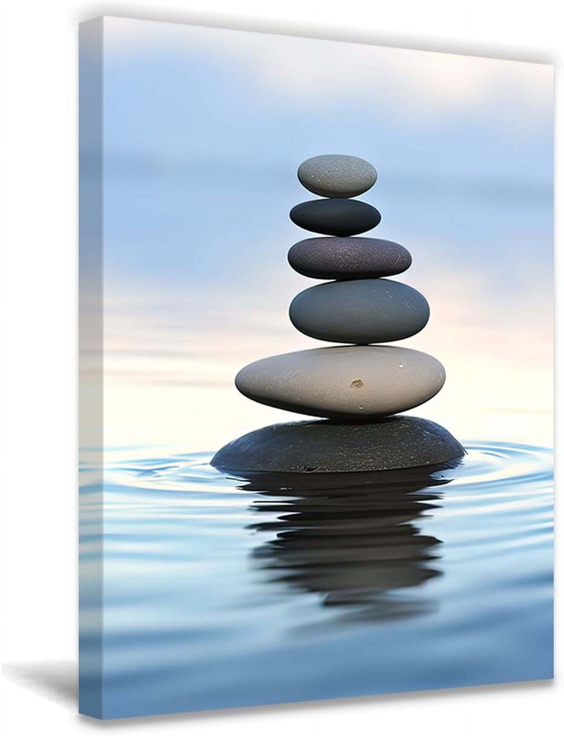Zen Canvas Wall Art Zen Stone Painting Prints Spa Meditation Painting ...