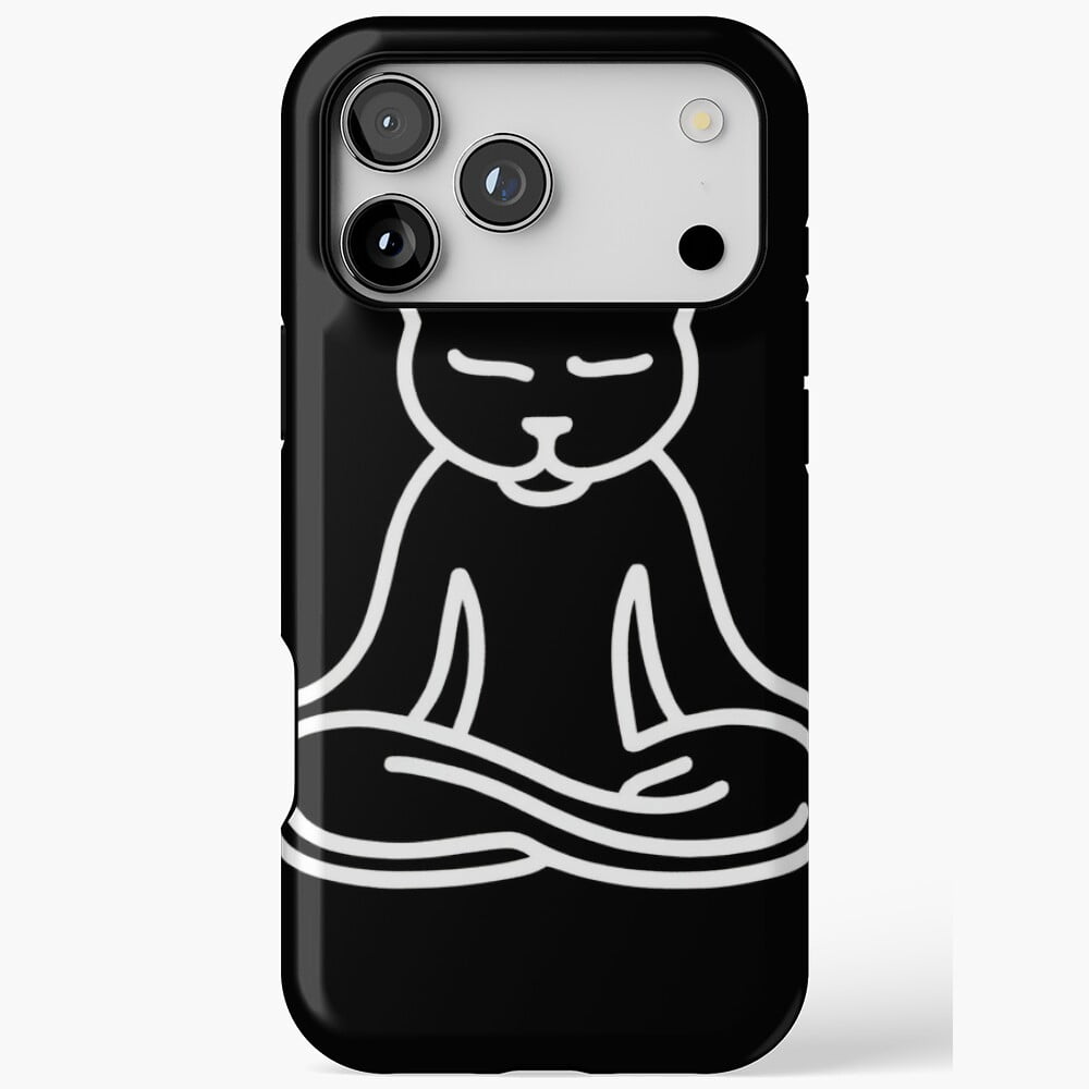 Zen Cat Mindful Peaceful Cartoon Artwork Phone Case for iPhone 11 ...