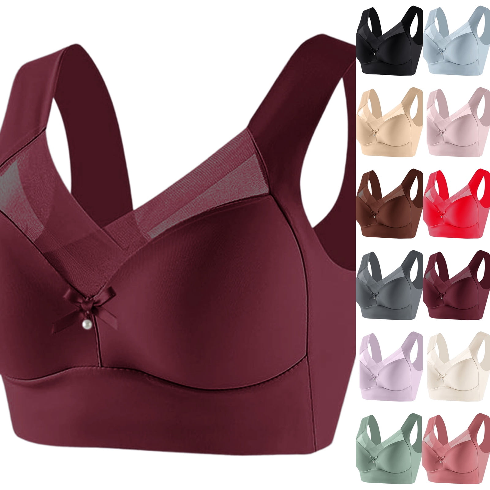 Zen Chic Bra - Seamless Powerful Push Up Wireless Bra Lift Full-Figure ...