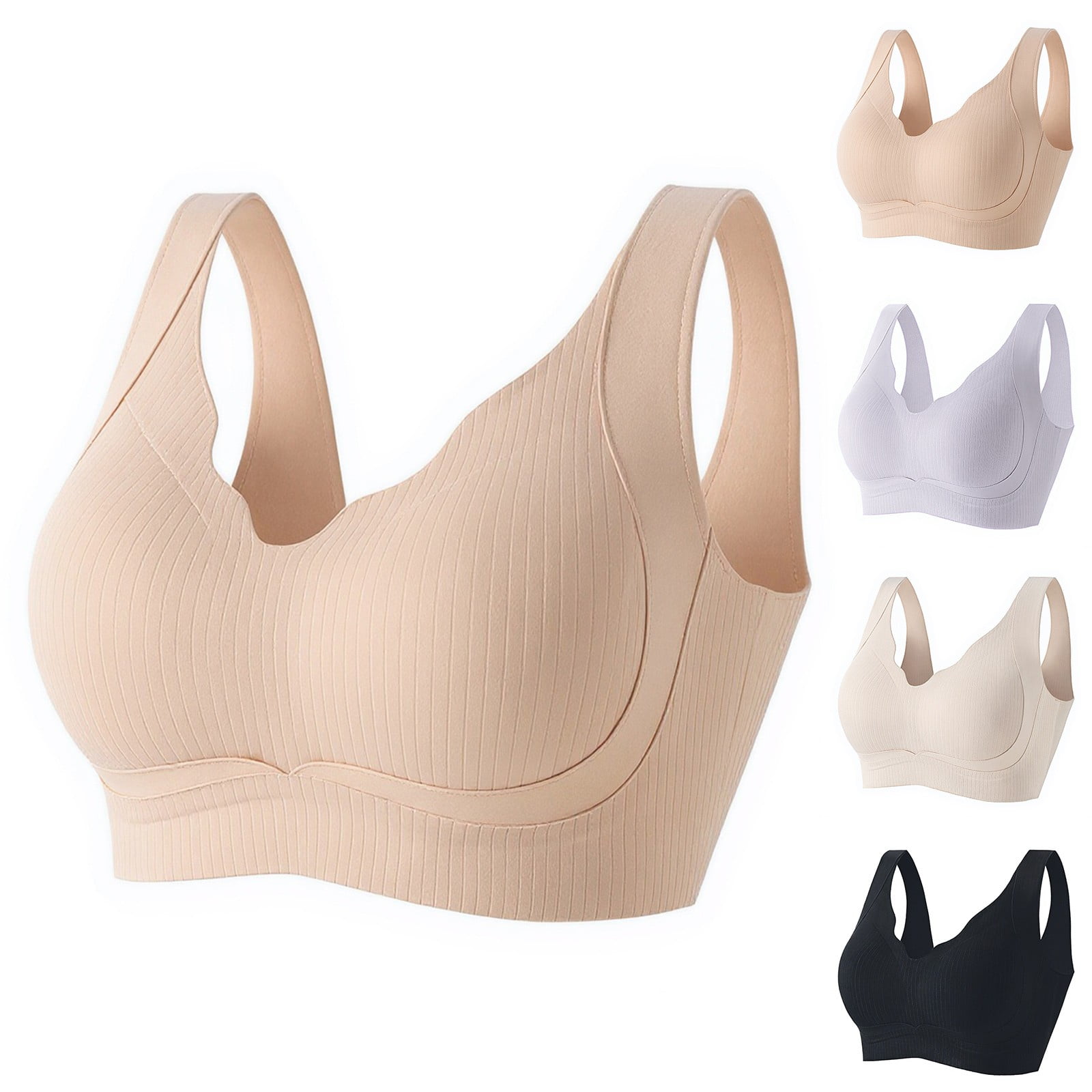 Zen Chic Bras for Seniors - Seamless Wireless Push Up Bra, Full ...
