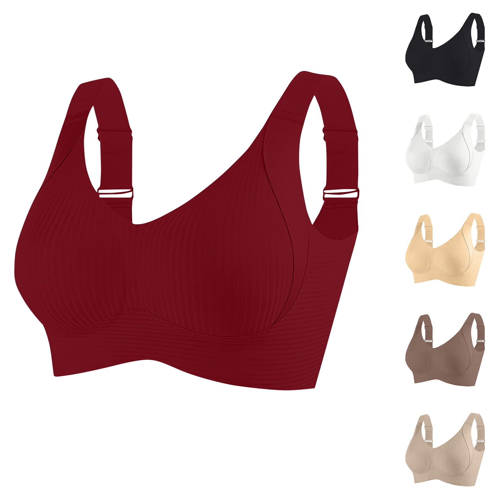 Zen Chic Bras for Seniors - Seamless Wireless Push Up Bra, Full ...