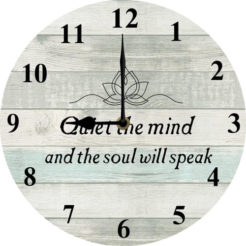 Zen Decor Wall Clock Quiet The Mind and The Soul Will Speak ...