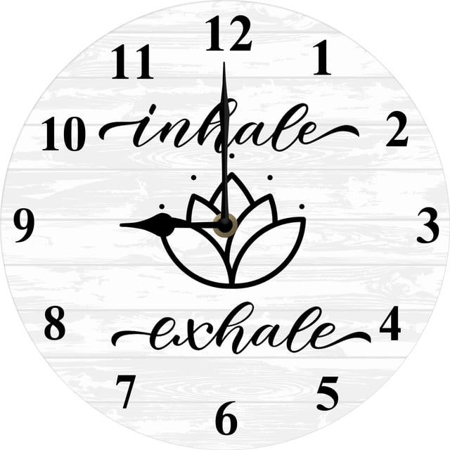 Zen Decor Wall Clock, Zen Wall Art, Lotus Flower Yoga Room Decor ...