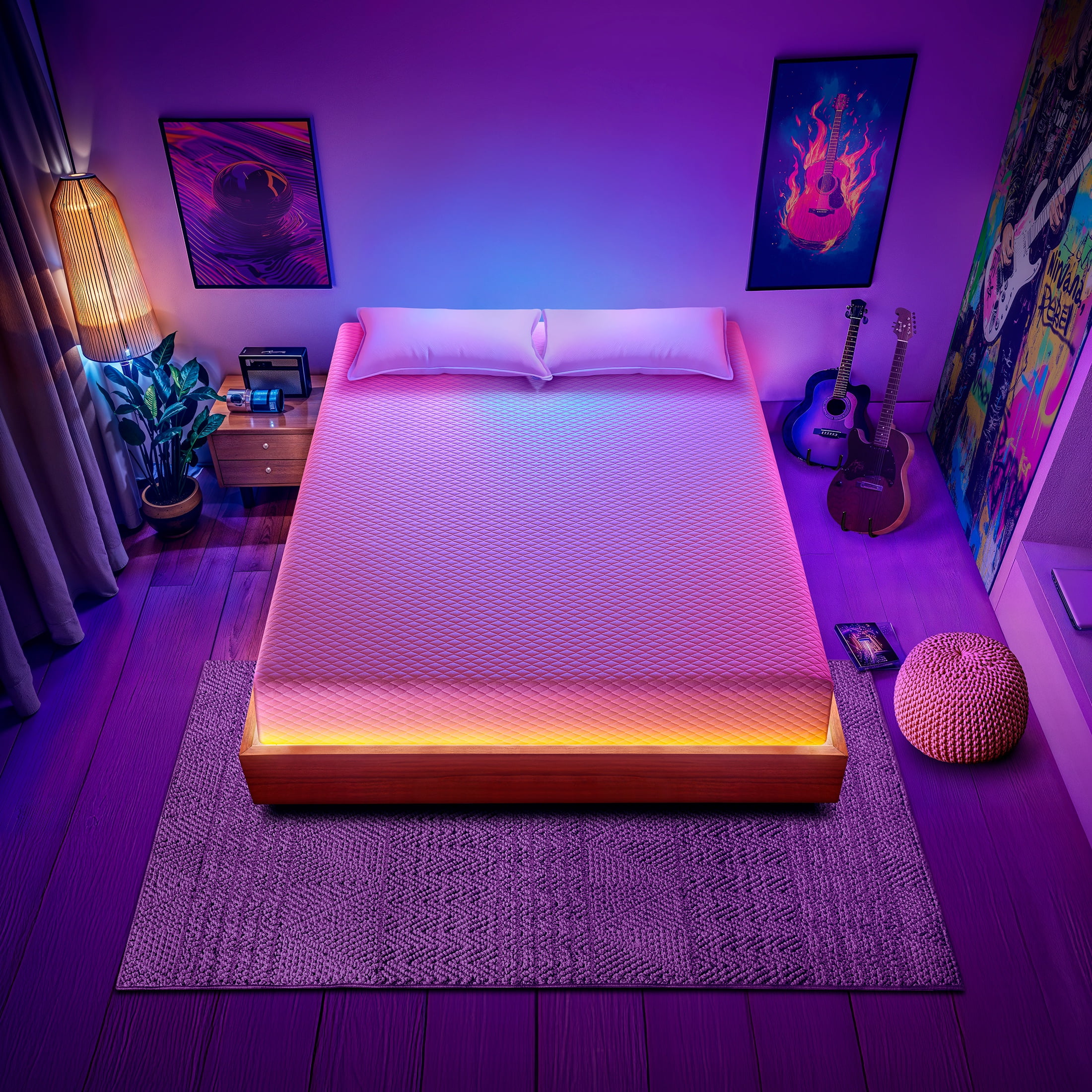 Zen Den Queen 80X60X8 Inch Memory Foam Mattress - Walmart.com