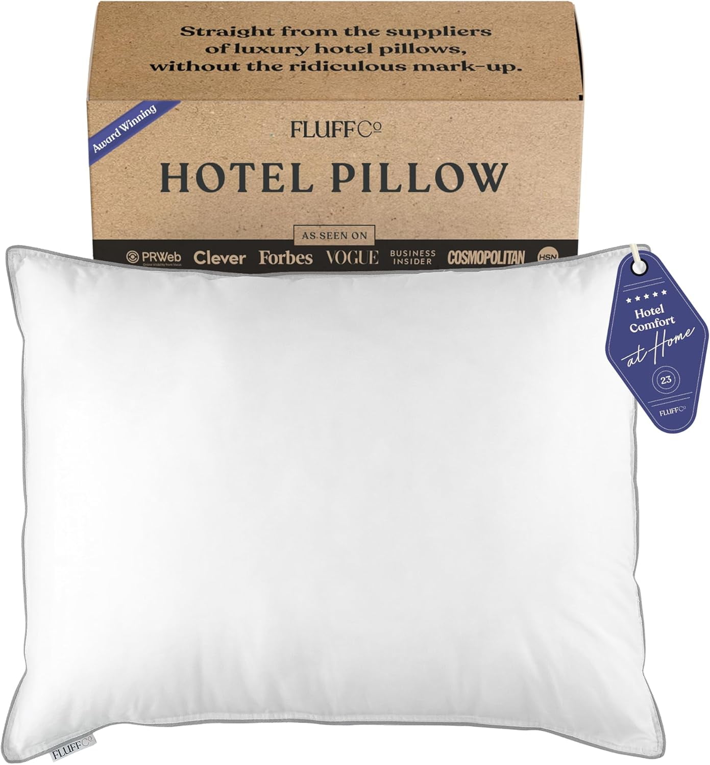 Zen Fluff Pillows - Down Alternative - Standard/Queen Bed Pillow for ...